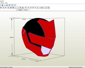 Lupin Ranger Red Helmet 3D - Etsy