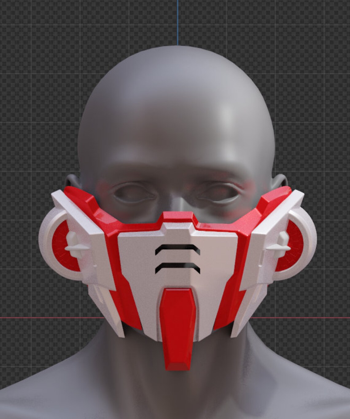 Gundam Red Astray Mask 3D Print File - Etsy