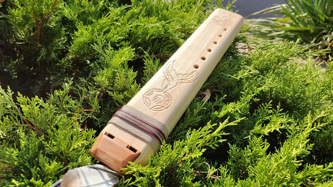 Double Drone Native American Style Flute "medium" - Key C# - Whistle ...