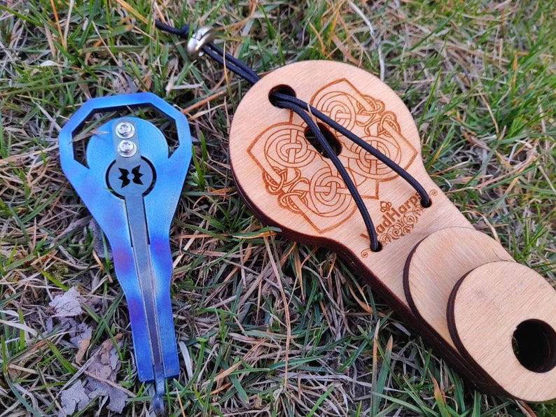 TITANIUM Jew's Harp - "big Titan " - in a Wooden Case (jaw Harp ...