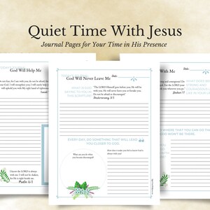 Daily Scripture Journal | God is With Me | Journal Pages | 4 PAGE ...