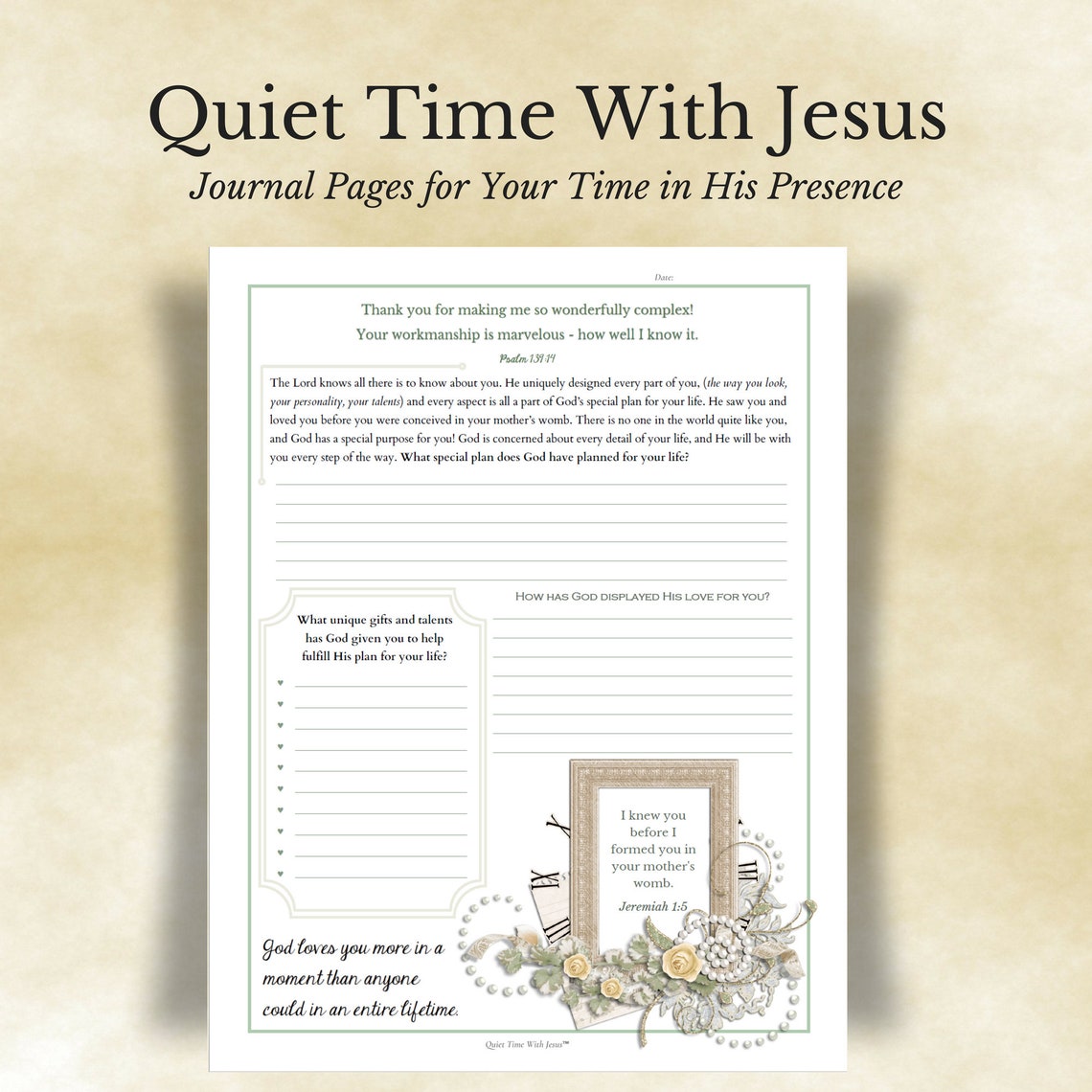 Wonderfully Made Journal Page // Bible Journaling // Faith Based ...