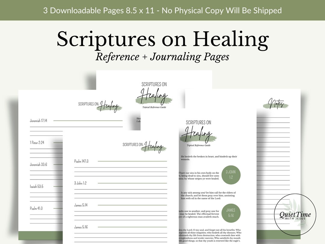 Scriptures on Healing | Topical Reference Guide and Bible Verse ...