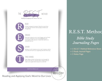 H.E.A.R. Bible Study Method Guide and Worksheets, Printable Guided ...