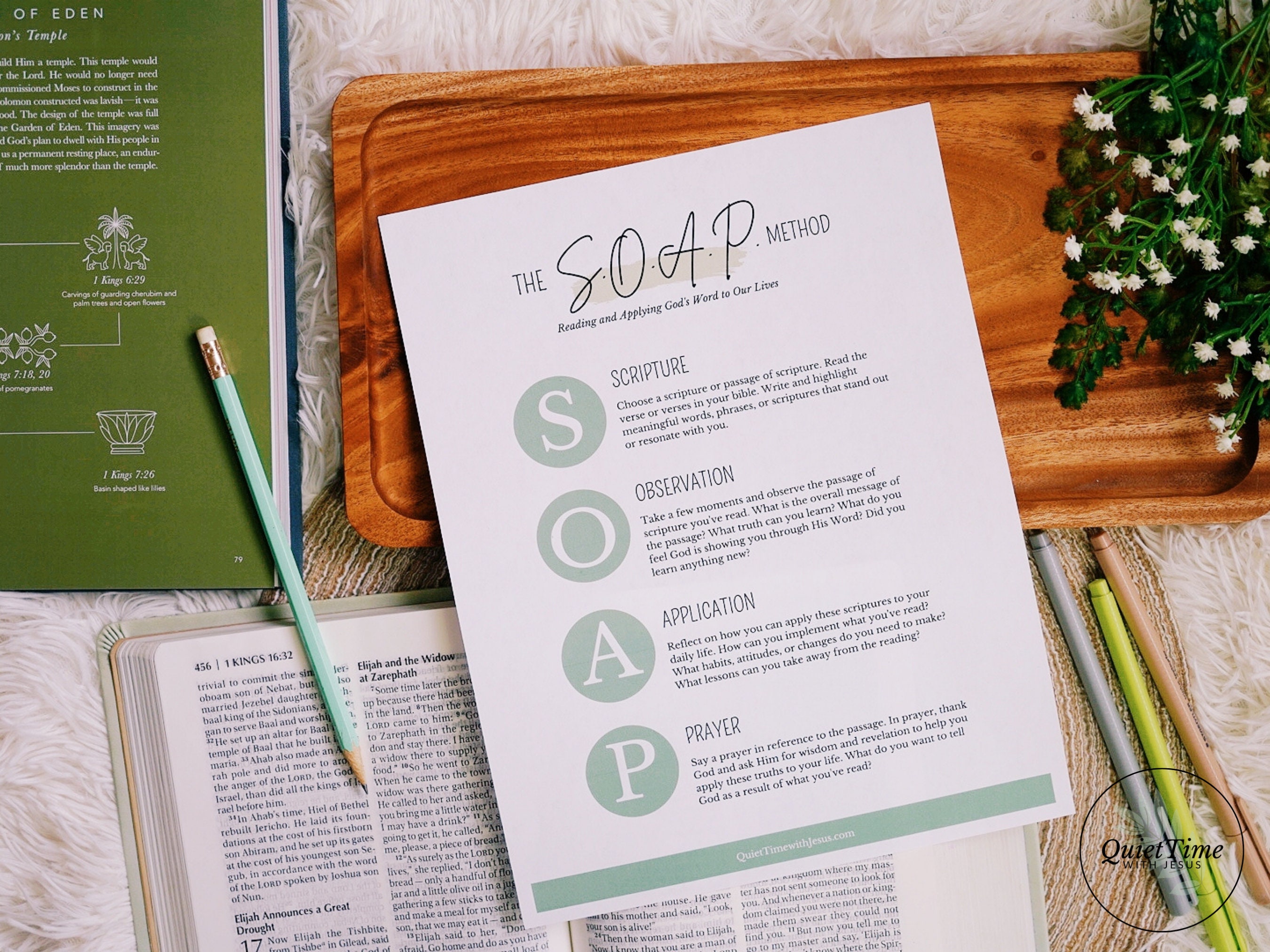 S.O.A.P. Study Method Guide and Bible Study Worksheets, Printable Bible ...