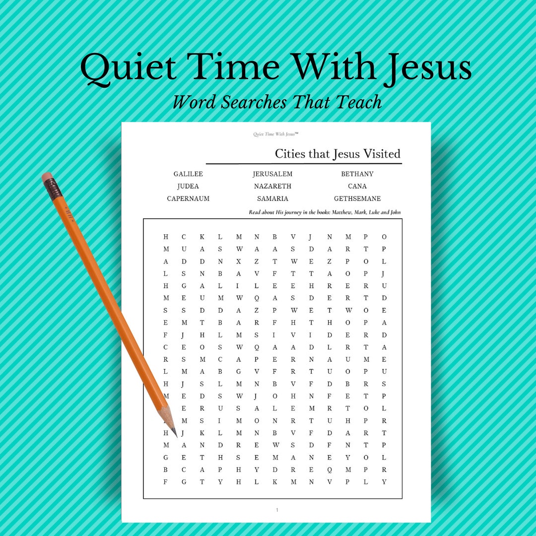 Bible Word Search // "cities Jesus Visited" Word Search Printable ...