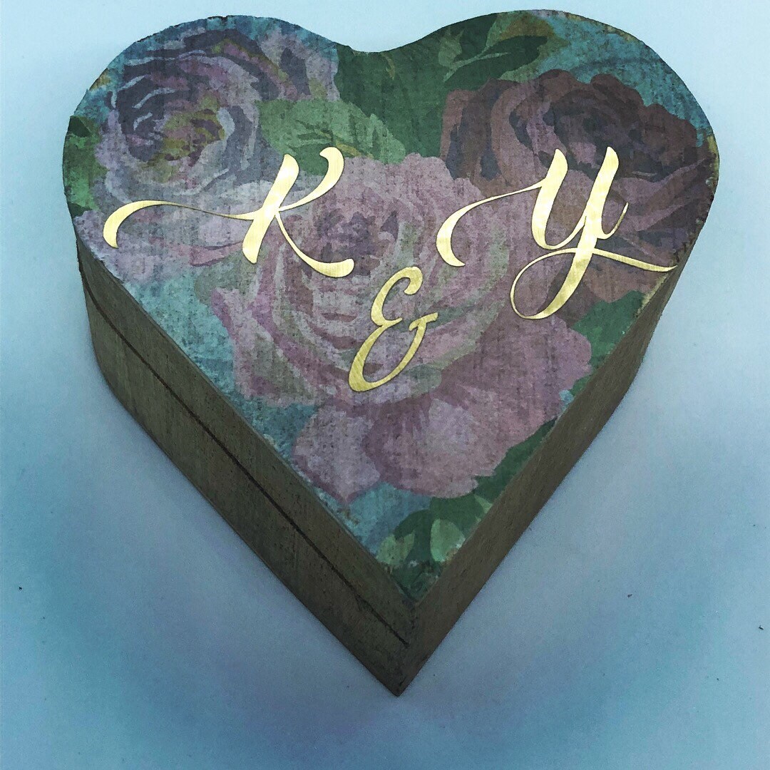 Wedding Ring Box, Beautiful Flower Wedding Ring Box! Personalised ...