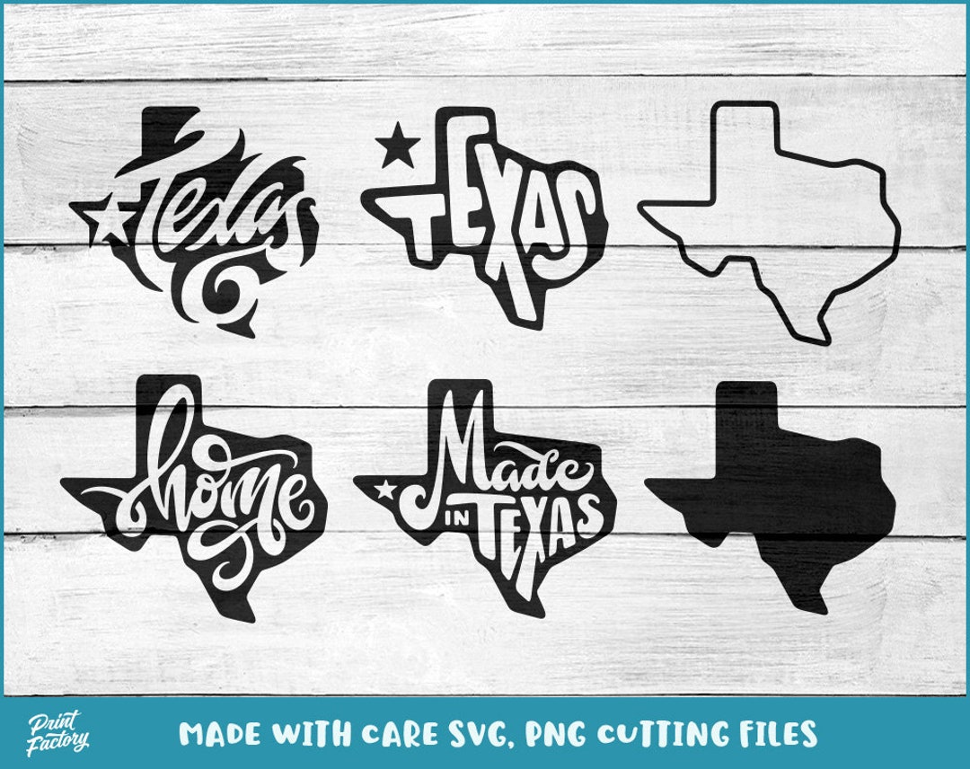 Texas State Bundle SVG Texas SVG Texas Home SVG Made in - Etsy