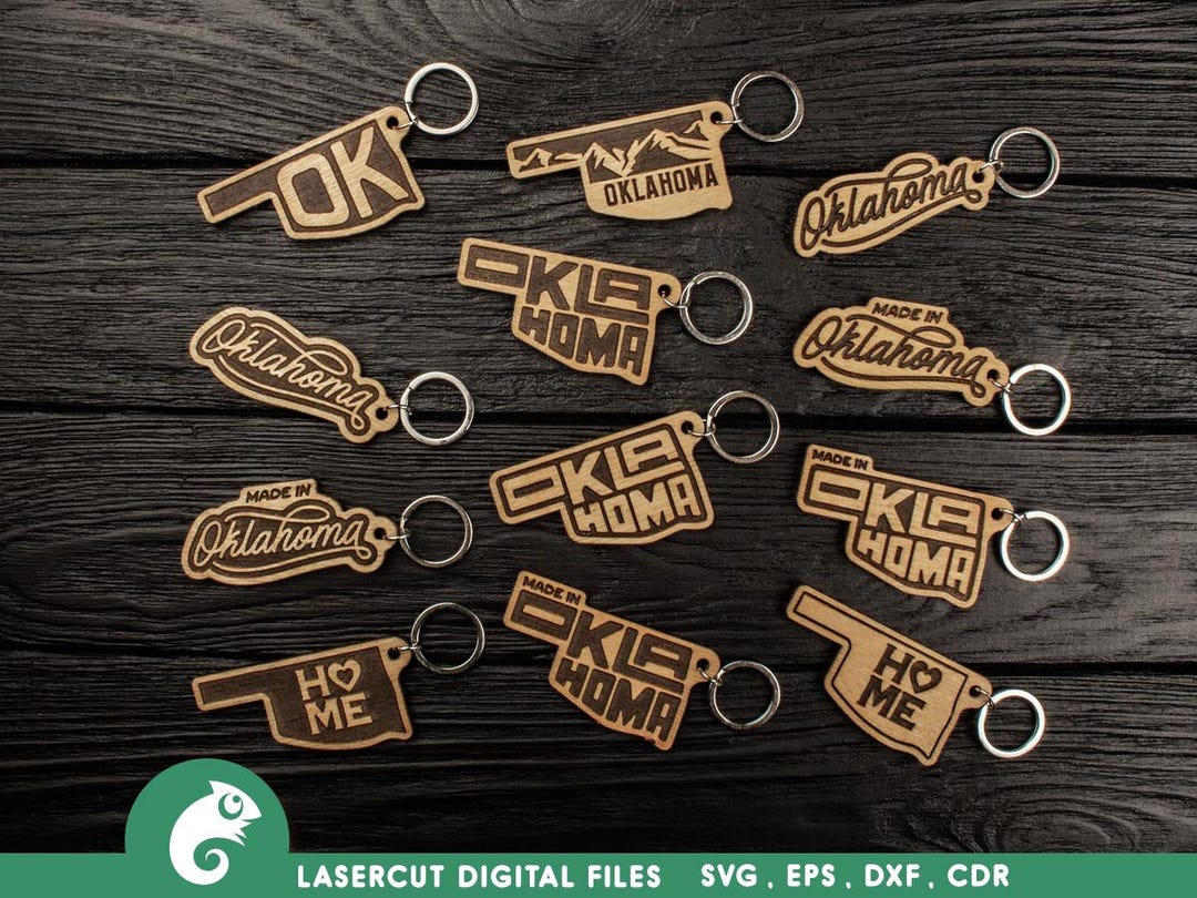 Oklahoma State Svg Files for Glowforge or Laser Machines, Laser Cut ...