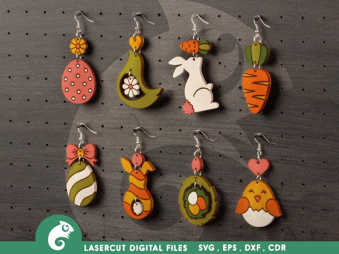 Easter Earrings Svg Easter Svg Earrings Dangle Laser Cut Files Easter ...