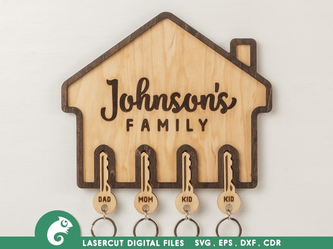Key Holder Svg Laser File Home Key Holder Svg House Shape Keyholder ...