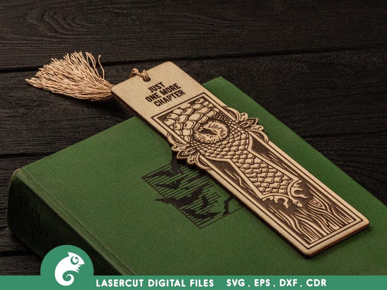 Dragon Laser Cut Bookmark SVG Bundle: Book Lover Gift (digital Download ...