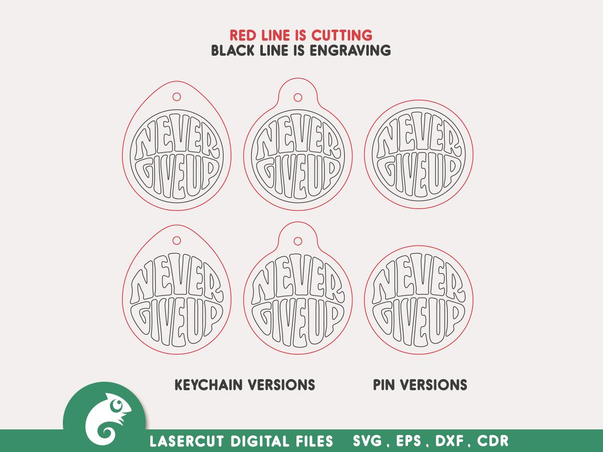 Motivational Quotes Keychains SVG Bundle: Laser Cut Template (digital ...