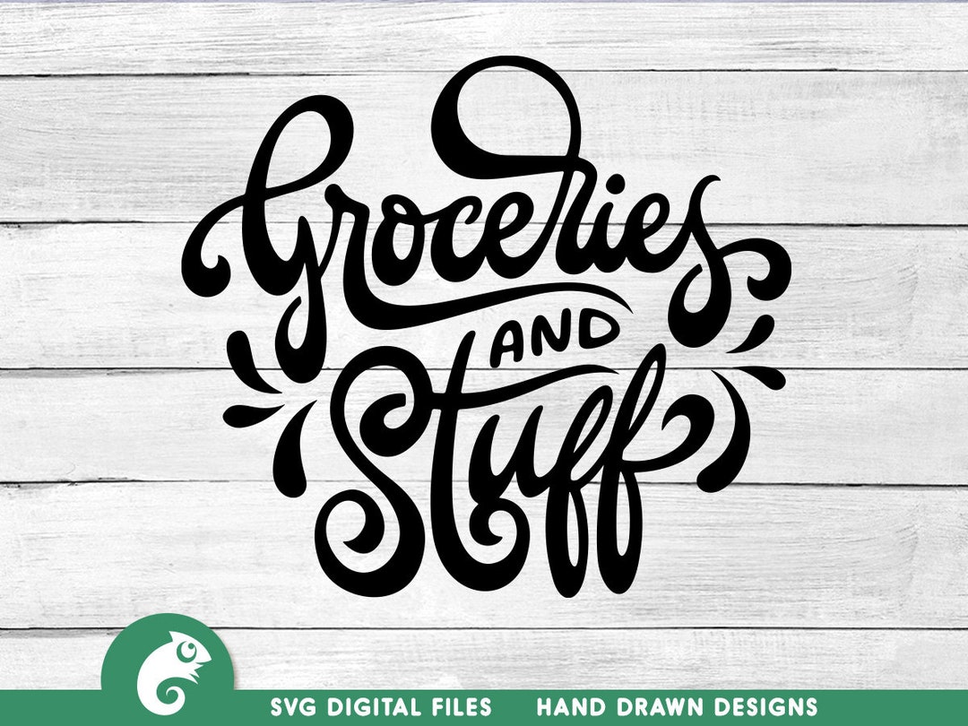 Groceries and Stuff SVG: Tote Bag Reusable Bag Design (digital Download ...