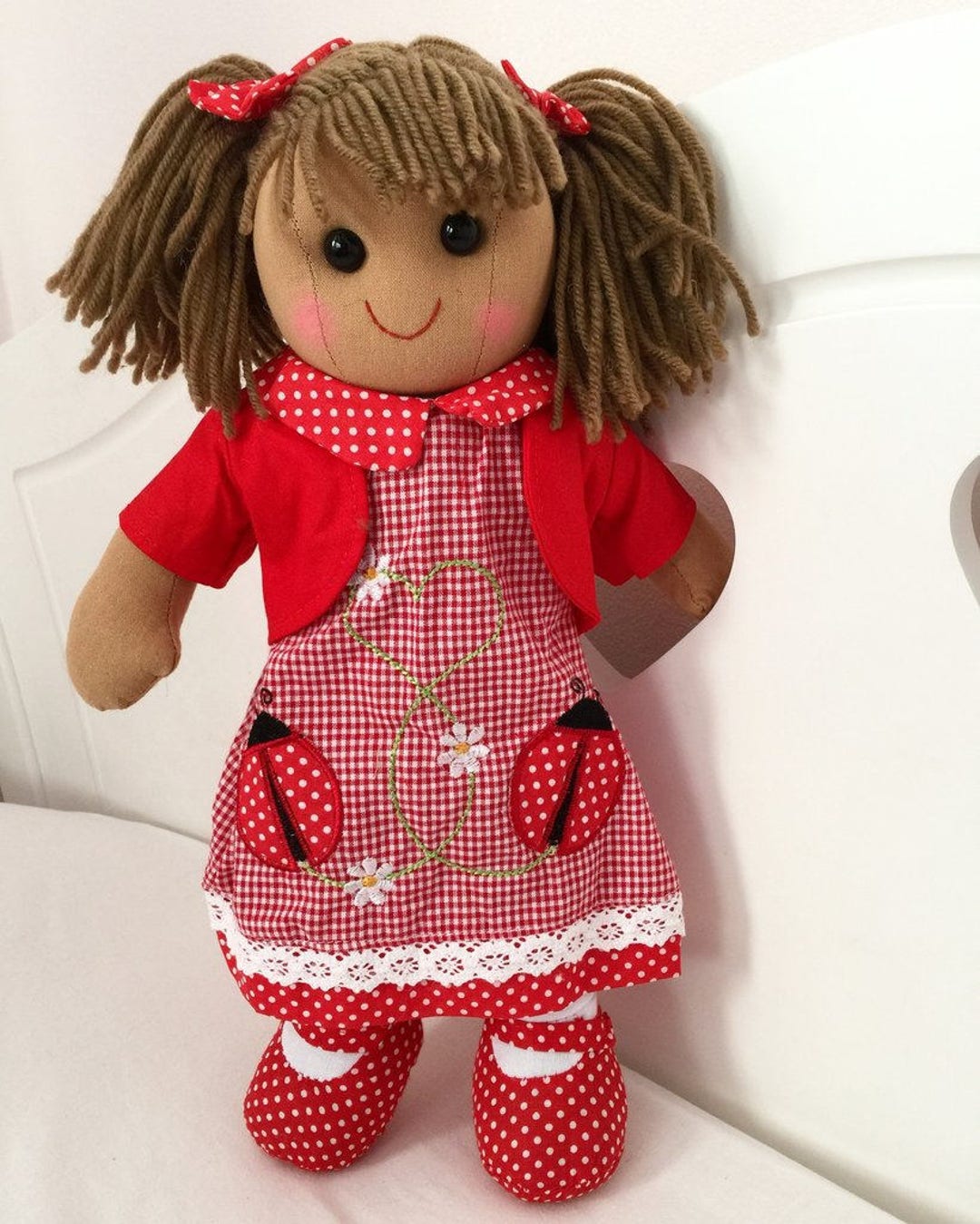 Personalised Poppy Rag Doll Ladybird Baby Gift New Baby - Etsy