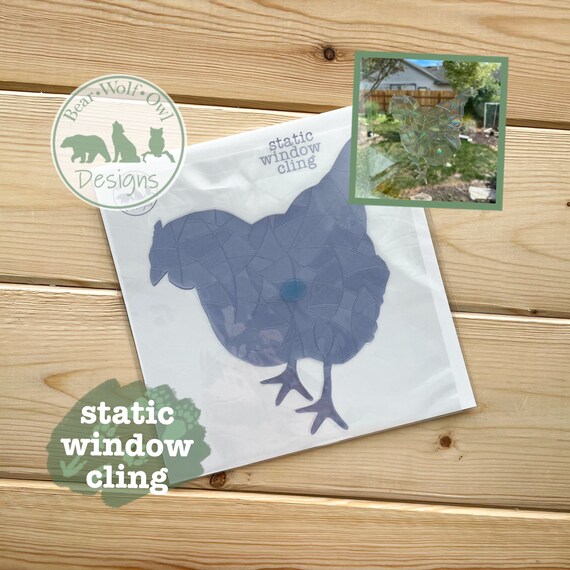 static window cling film window decal non adhesive Hen window decal ...