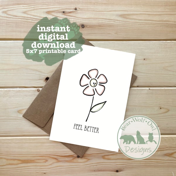 Feel Better Card - Etsy