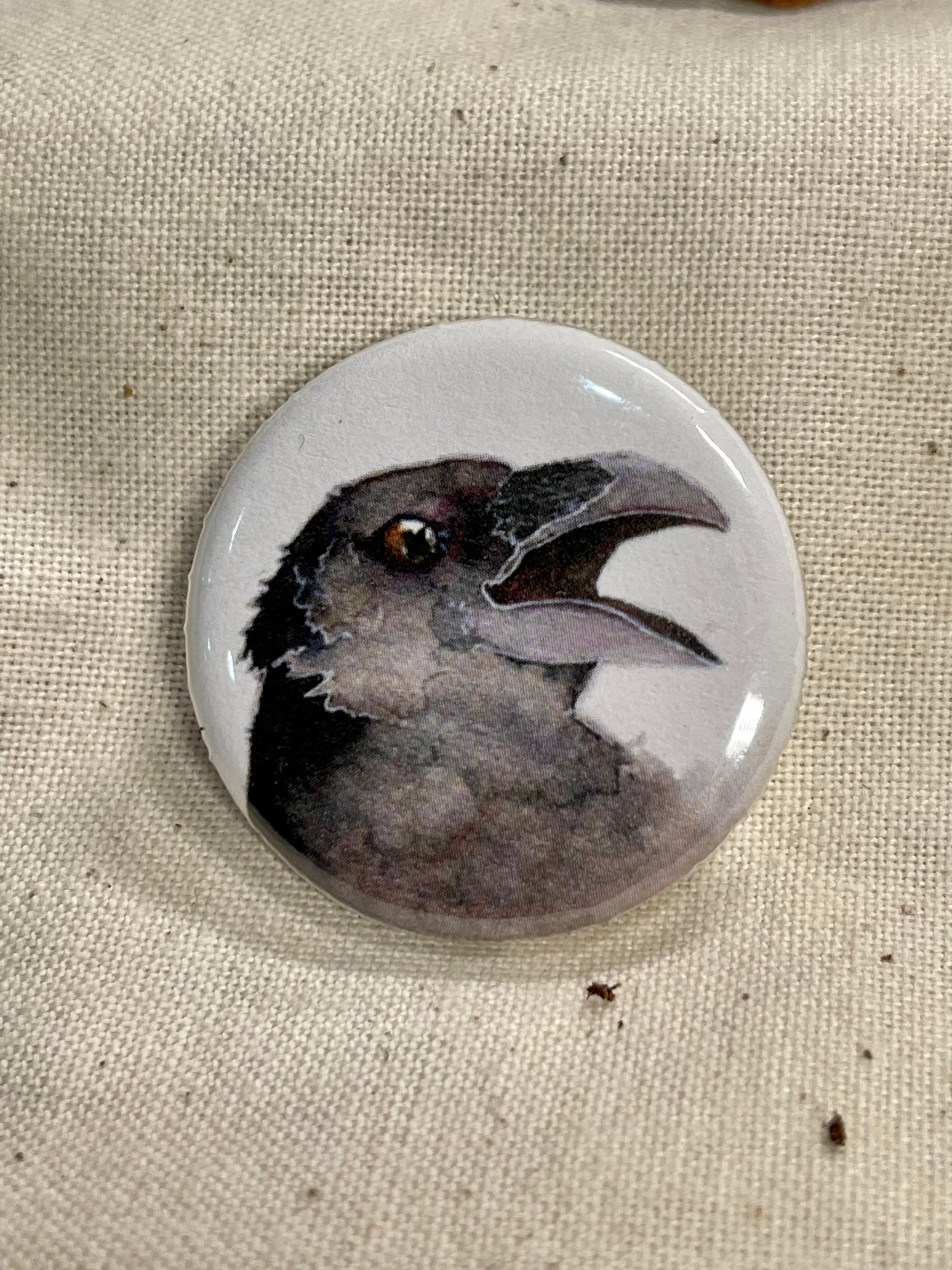 Crow 32mm Badge - Etsy