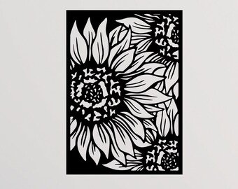 Sunflower Metal Art - Etsy