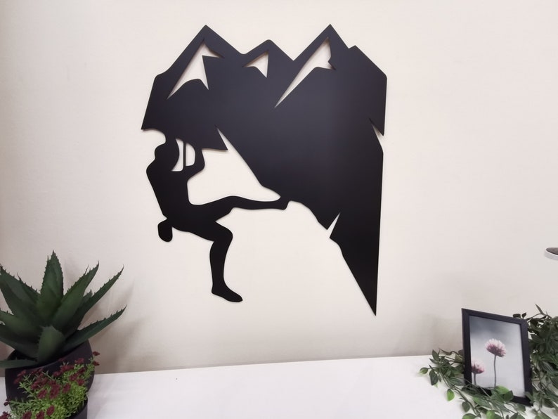 Hiking Wall Climbing Metal Wall Art Decorartion Hanging - Etsy