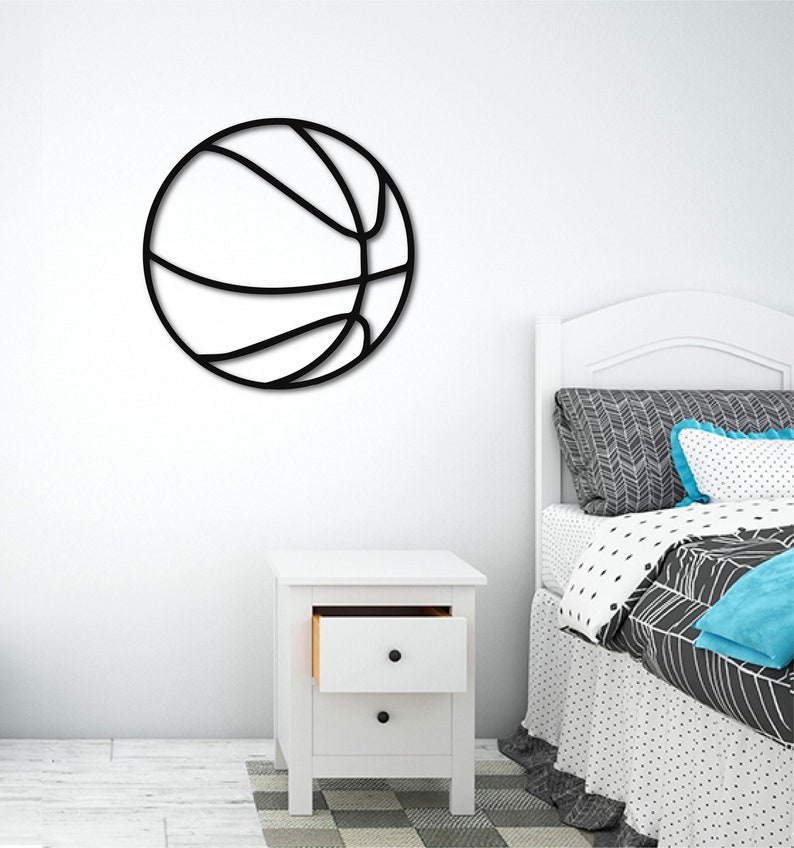 Basketball Metal Wall Art Decor Hanging Artwork - Etsy