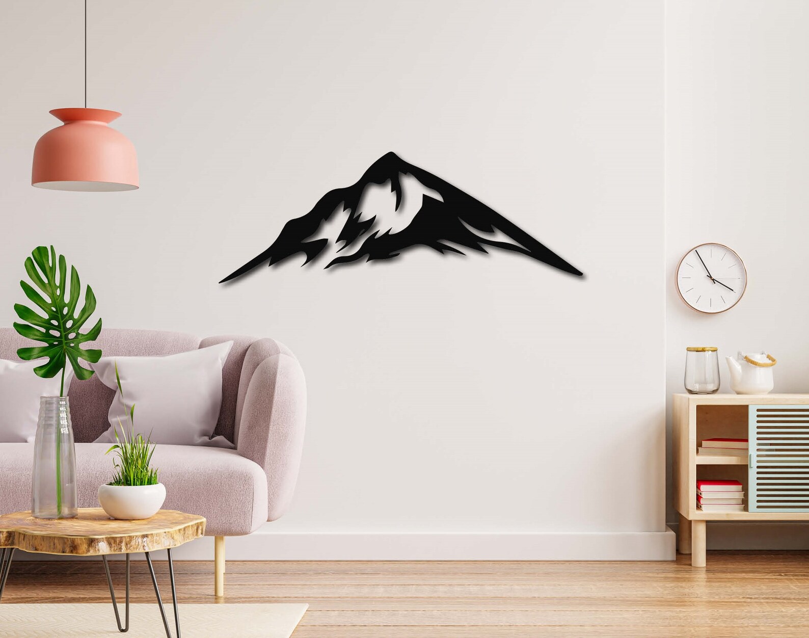 Large Mountain Metal Wall Art Decoration Hanging Artwork - Etsy