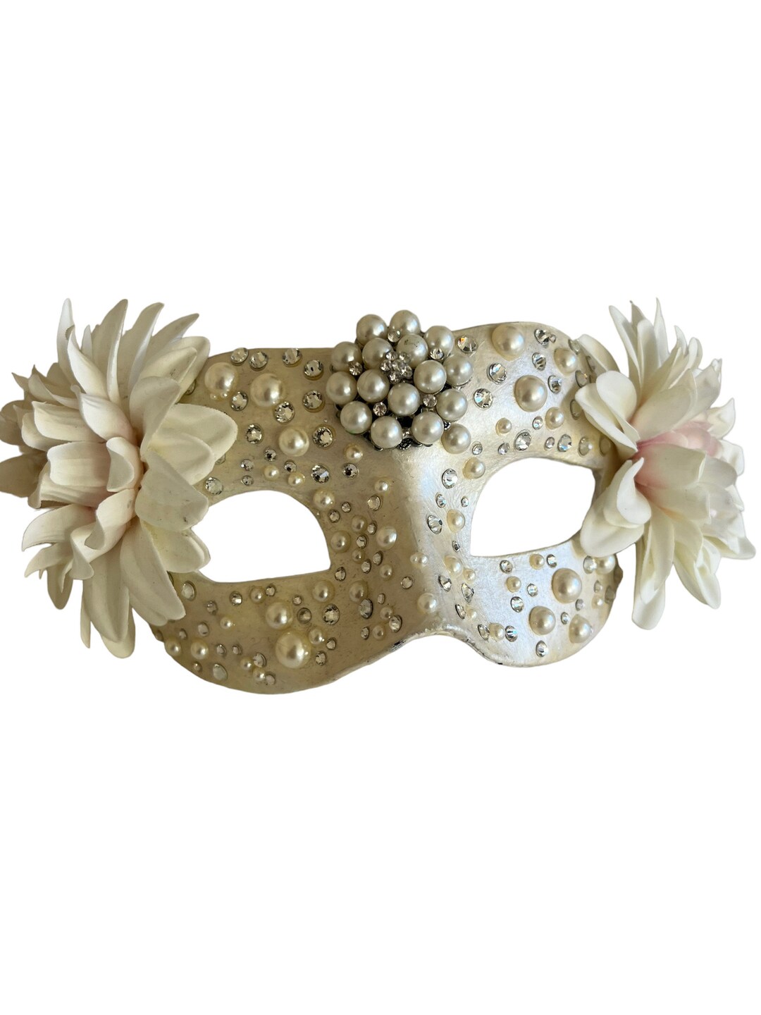 Floral Masquerade Mask, Mask With Feathers, Rhinestone Mask, Masks for ...