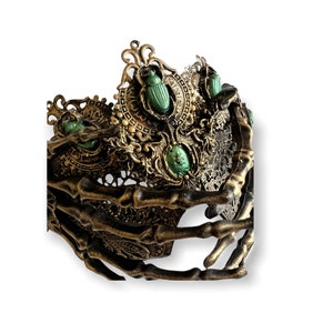 Gothic Blind Masquerade Mask, Skeleton Hand Mask, Halloween Mask for ...