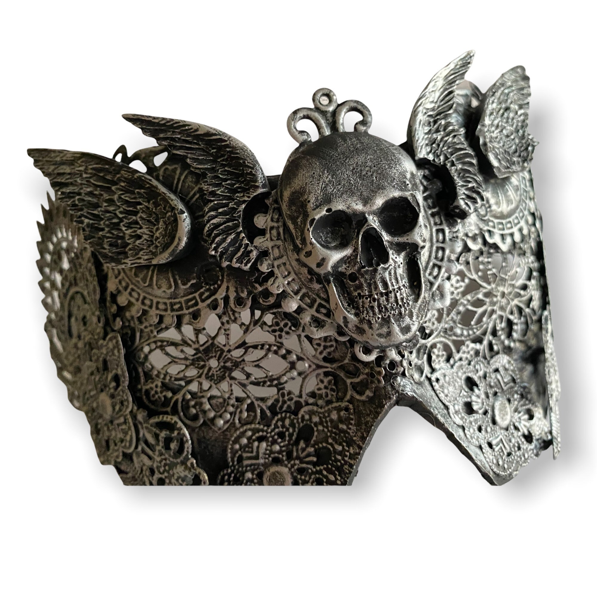 Skull Masquerade Mask, Gothic Mask, Winged Mask, Blind Mask, Burlesque ...