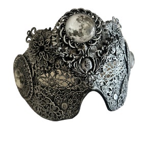 Gothic Blind Moon Mask, Filigree Masquerade Masks for Men, Venetian ...