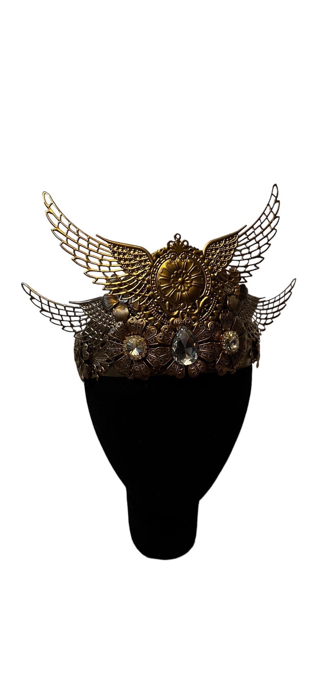 Fantasy Valkyrie Crown, Winged Headpiece, Gothic Headpiece, Goth Head ...