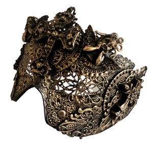 Gothic Blind Masquerade Mask for Men, Cathedral Crucifix Mask for Women ...