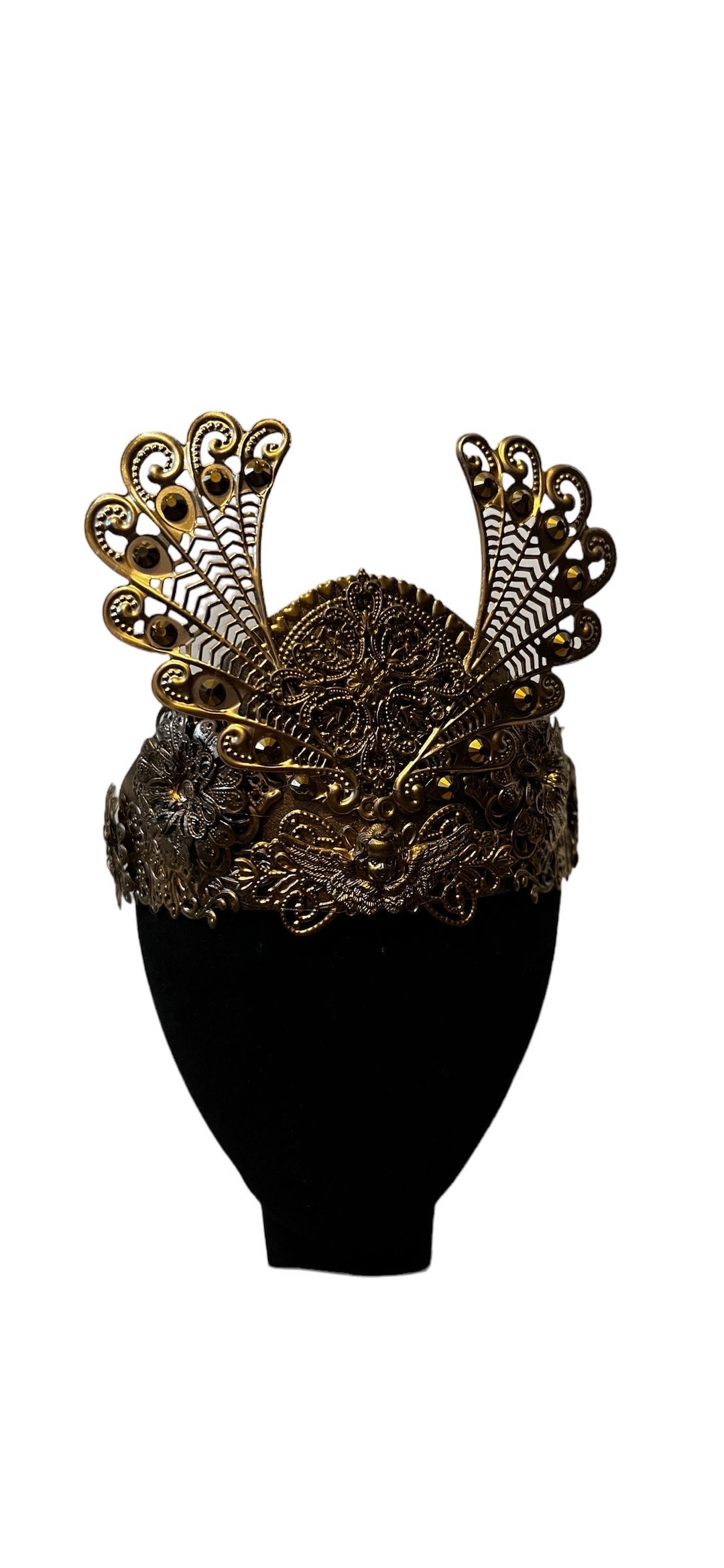 Fantasy Valkyrie Crown, Winged Headpiece, Gothic Headpiece, Goth Head ...