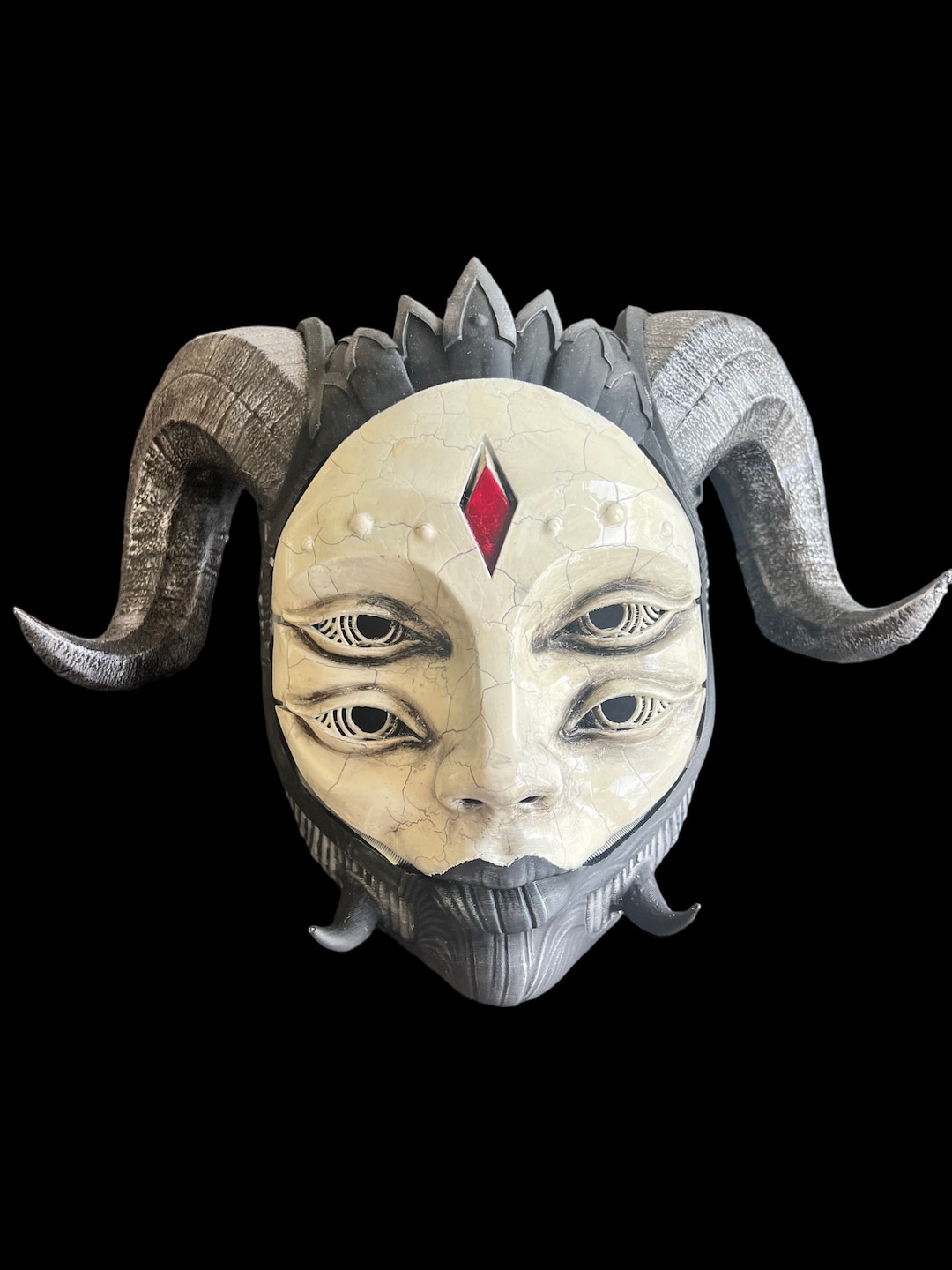 Hellequin Mask, Wild Hunt Mask, Horror Mask, Cosplay Mask, Fantasy ...