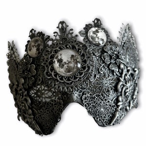 Blind Gothic Masquerade Mask for Him and Her, Filigree Moon Mask ...