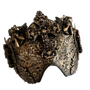 Gothic Blind Masquerade Mask for Men, Cathedral Crucifix Mask for Women ...
