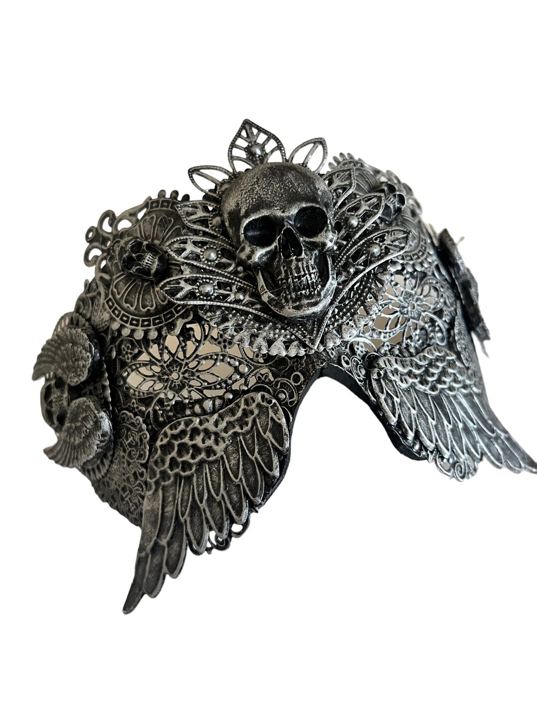Gothic Blind Mask, Winged Fantasy Masquerade Mask for Men, Filigree ...