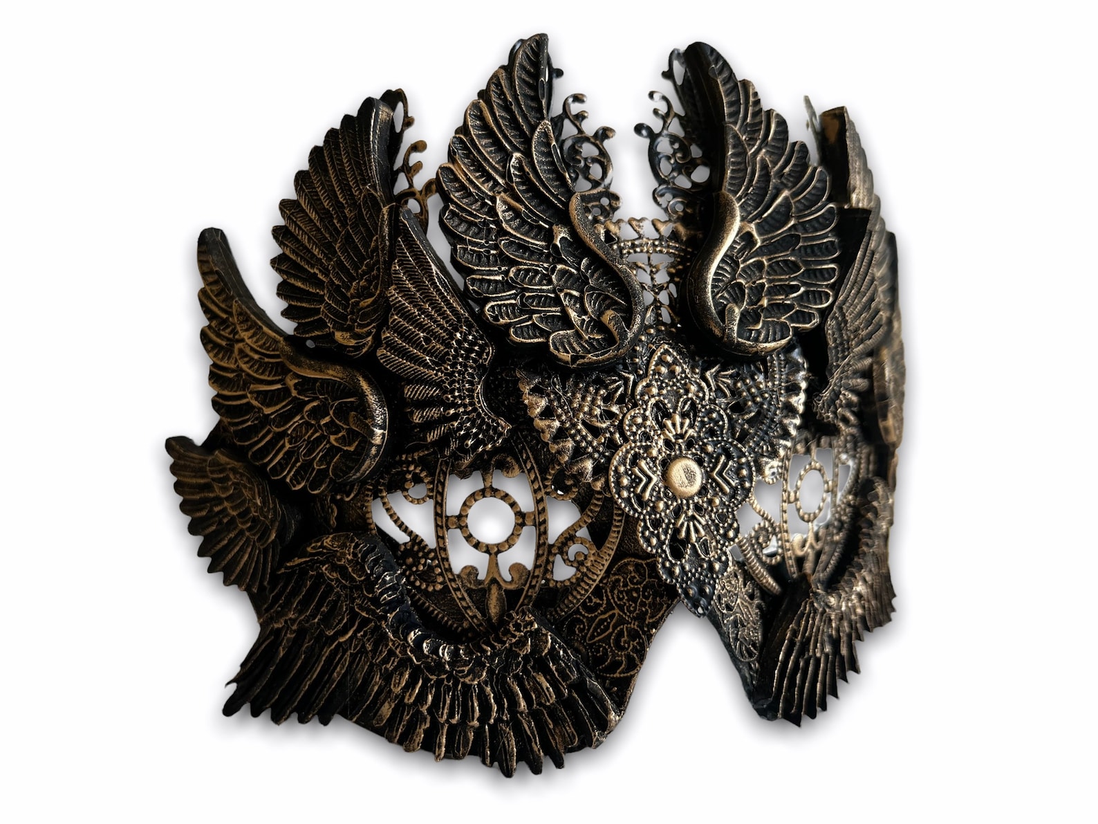 Gothic Masquerade Mask Winged Mask Larp Mask Valkyrie Mask - Etsy