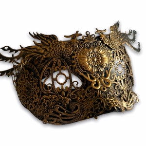 Blind Masquerade Mask, Phoenix Mask, Gothic Mask for Him, Witch Mask ...