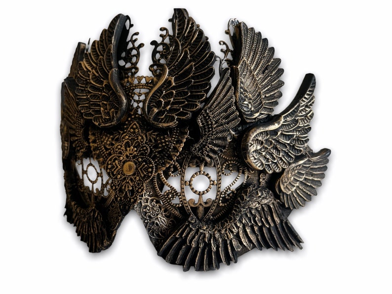 Gothic Masquerade Mask, Winged Mask, Larp Mask, Valkyrie Mask for Him ...