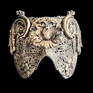 Blind Gothic Masquerade Mask for Men, Baroque Filigree Mask, Fantasy ...