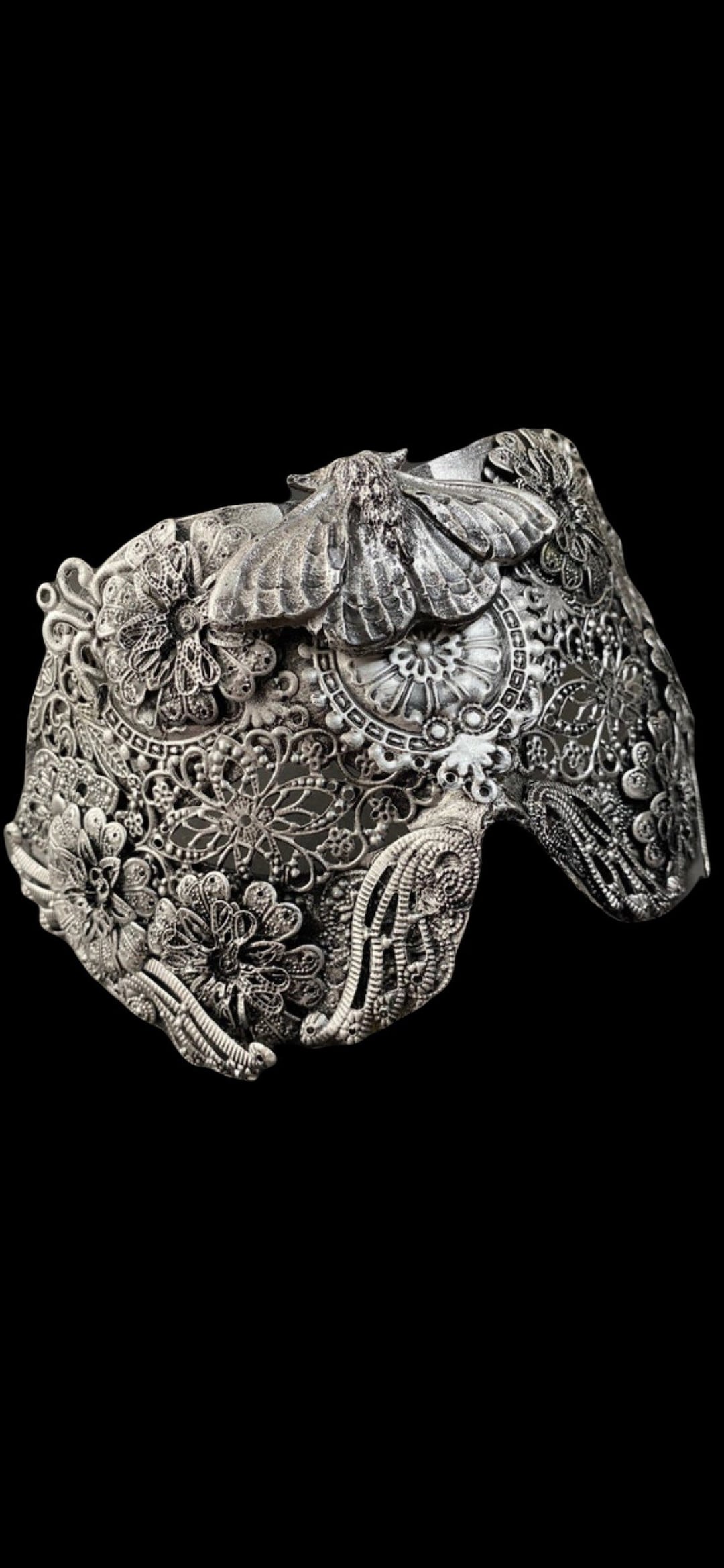 Blind Gothic Mask, Moth Masquerade Mask, Witch Mask, Larp Druid Mask ...