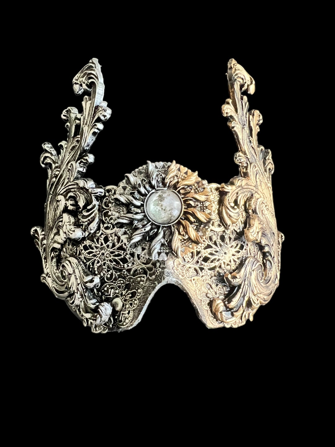 Blind Gothic Mask, Fantasy Moon Mask, Larp, Witch, Vampire, Baroque ...