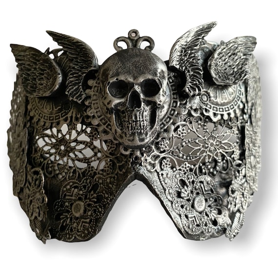 Skull Masquerade Mask Gothic Mask Winged Mask Blind Mask - Etsy