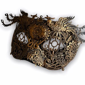 Blind Masquerade Mask, Phoenix Mask, Gothic Mask for Him, Witch Mask ...