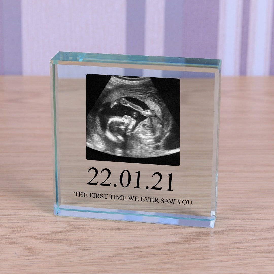 Glass Token Photo Special Date Engraved Glass Wedding Christening Baby ...