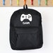 Personalised Gaming Backpack Black, Gamer School Bag, Kids Gamer ...