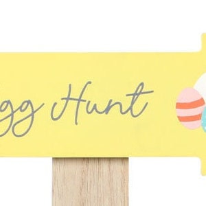 Egg Hunt This Way Sign Stake, Easter Sign, Egg Hunt Sign, Easter ...