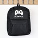 Personalised Gaming Backpack Black, Gamer School Bag, Kids Gamer ...