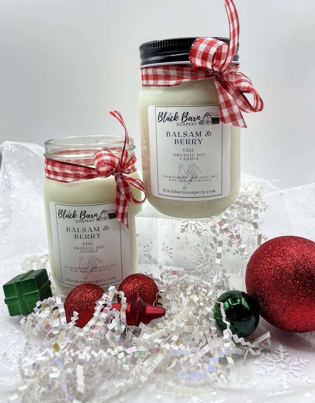 Balsam & Berry (12oz) Mason Jar Candle - Etsy